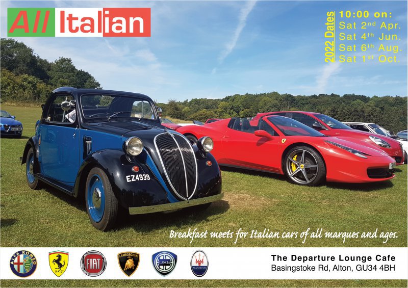 All Italian Breakfast Meet, Saturday 2nd April, Alton, Hampshire ...